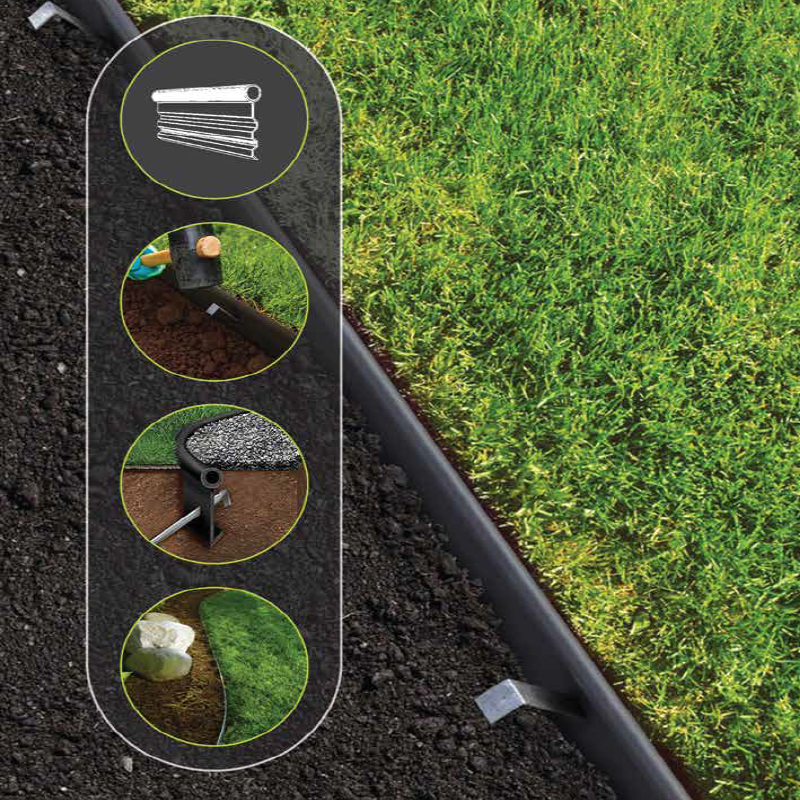 Buy Edger Plastic - Garden Edging - Lawn Border - Garden Borders - 5.5 ...