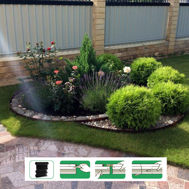 Buy Edger Plastic - Garden Edging - Lawn Border - Garden Borders - 5.5 ...