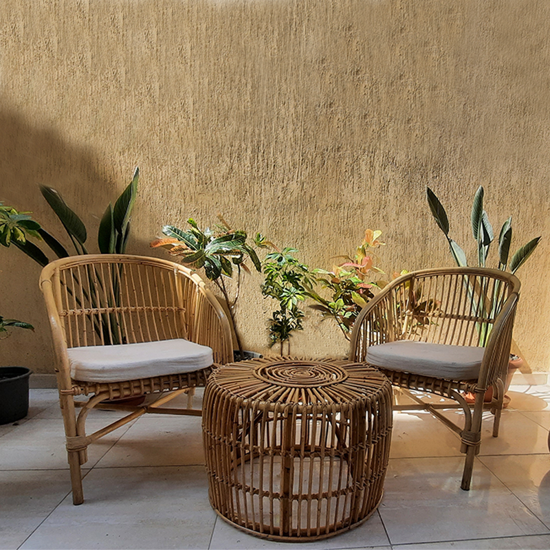 Buy Modern Bamboo Set (2 Chairs + Table) – Outdoor Furniture for Garden ...