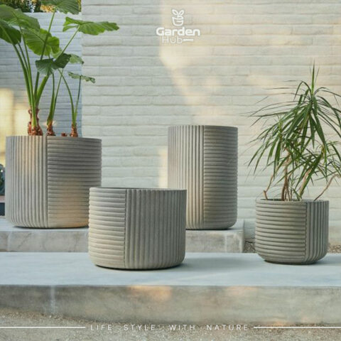 Buy GRC Planter- multi-sizes – Ribbed planter pots online - Garden Hub