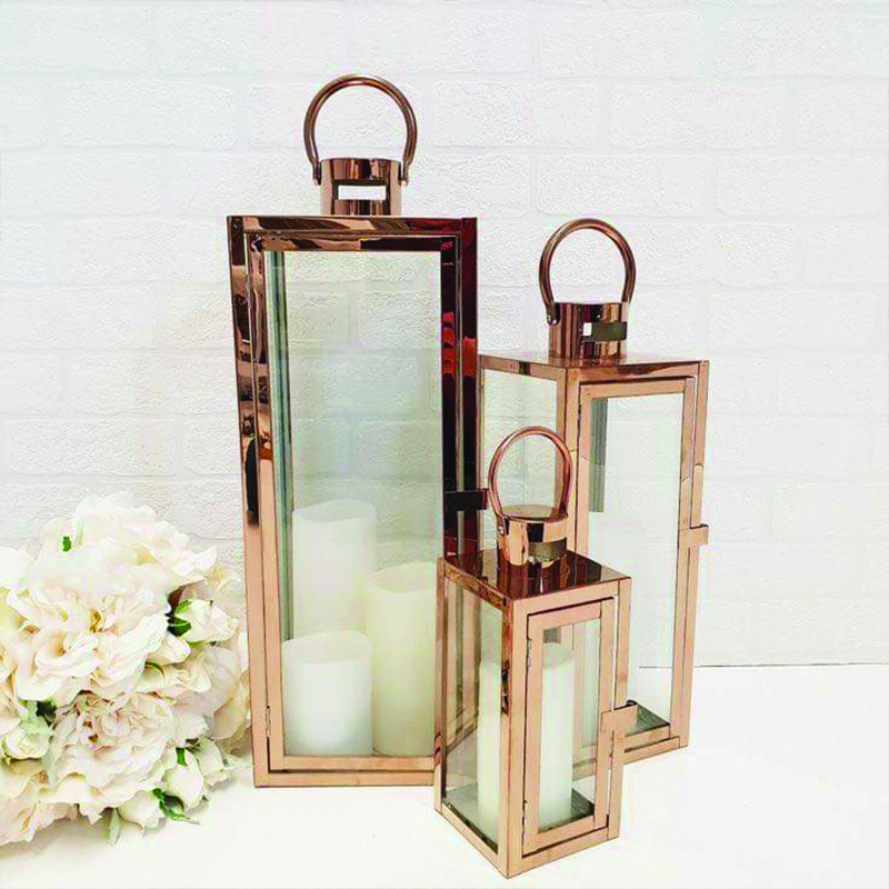 Buy Ramadan lantern set - 3 sizes - Pure stainless steel coated online ...