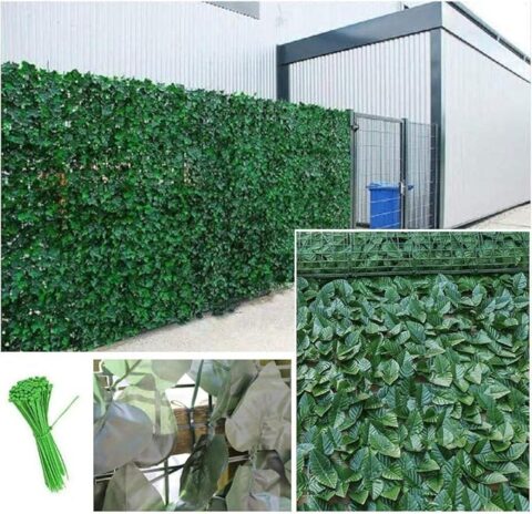 Buy Privacy Fence - Leaf Hedge 1m x 3m Screening Panels On Roll Privacy ...